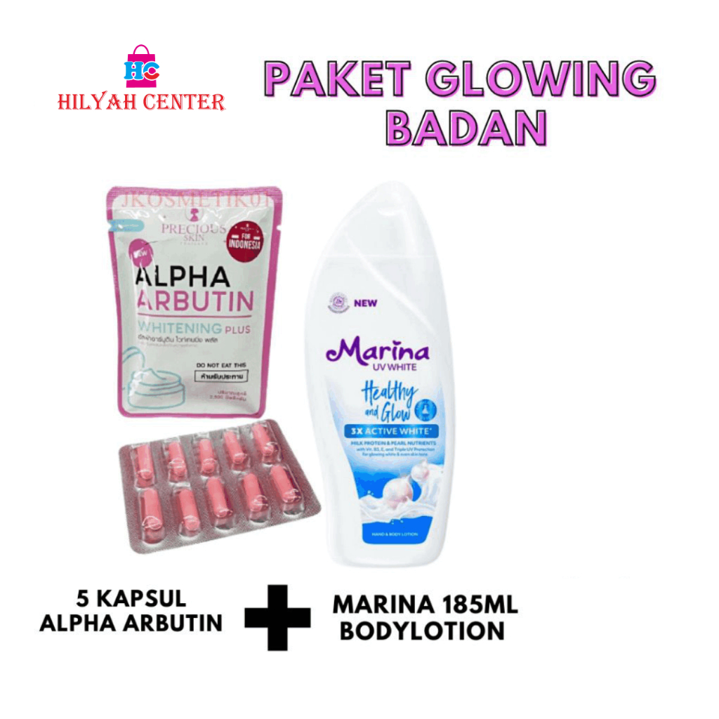 Jual READY!! PAKET EXTRA WHITENING MARINA HEALTHY GLOW BIRU 185 DAN ...