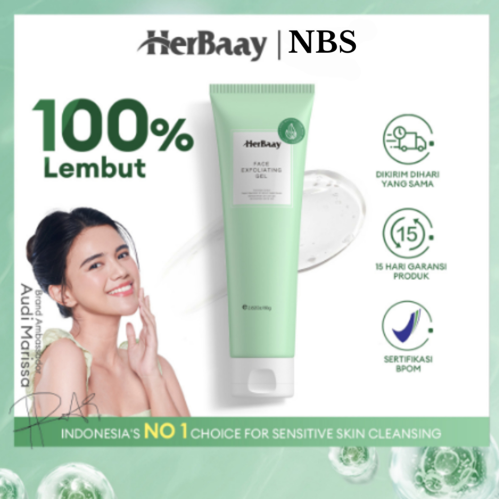 Jual EXFOLIATING HERBAAY BRIGHTENING AND MOISTURIZER EKSFOLIASI WAJAH ...