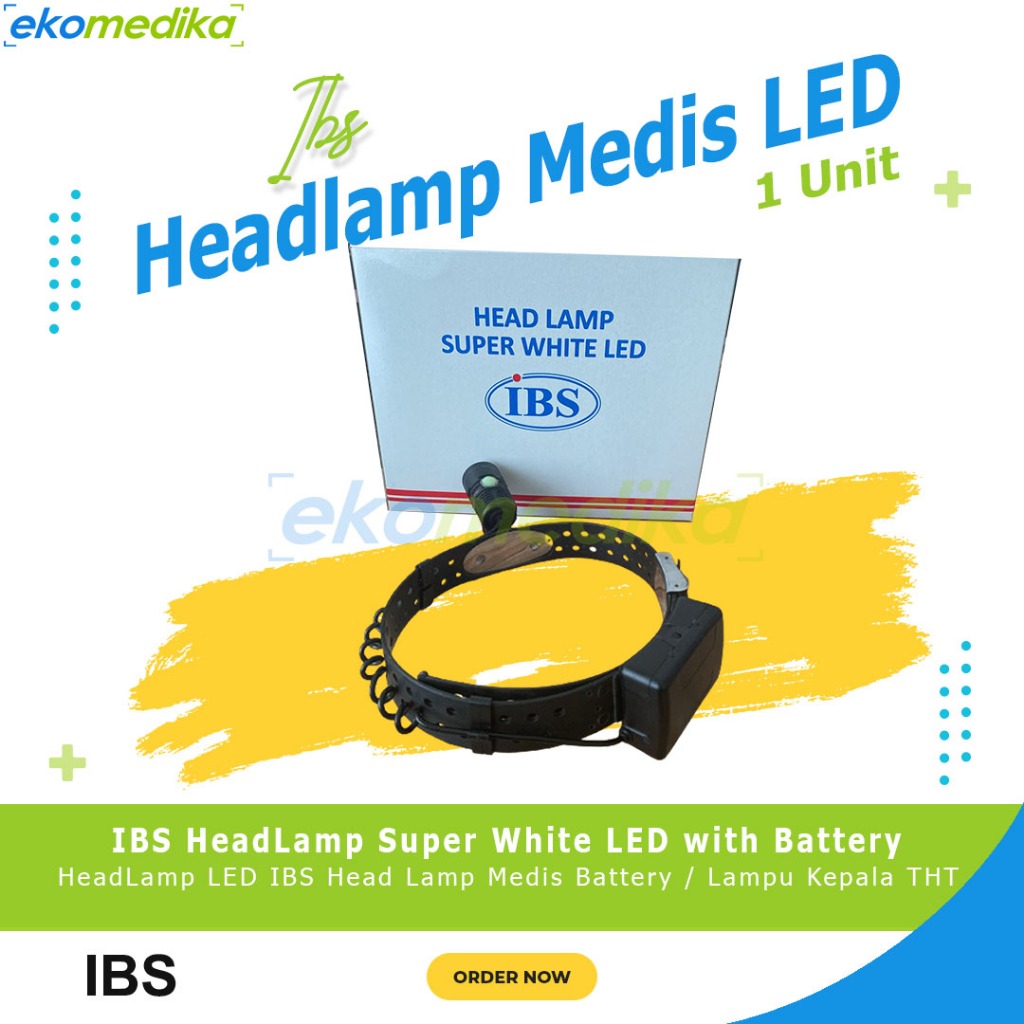 Jual HeadLamp Medis IBS HeadLamp Super White LED with Battery + Adaptor ...