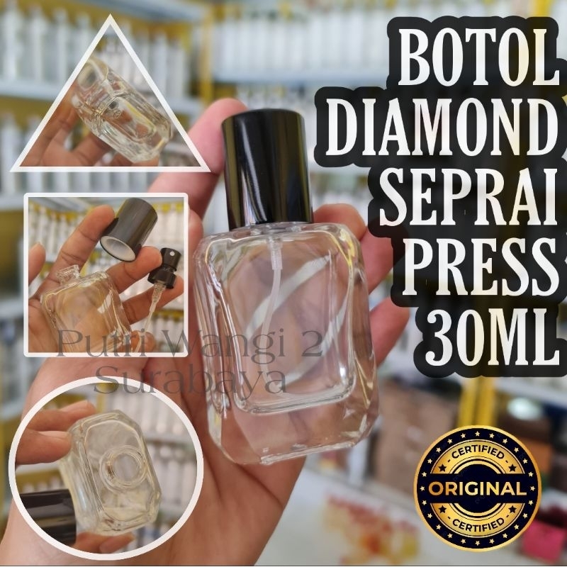 Jual Botol kotak Diamond 30ml - Press . BOTOL KOSONG 30 ml GROSIR MURAH ...