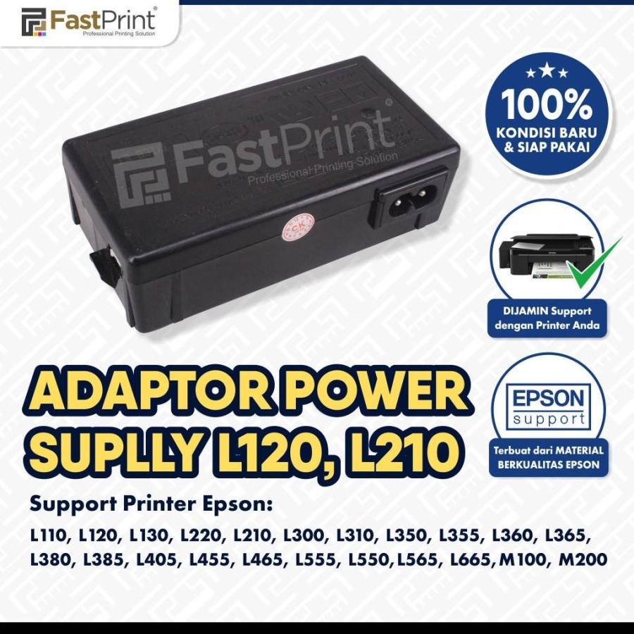 Jual FAST PRINT ADAPTOR POWER SUPPLY PRINTER EPSON L120 L210 M200 L385 ...