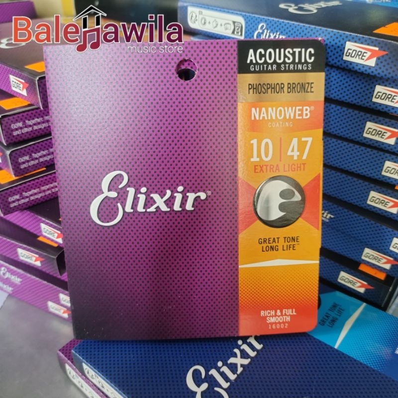 Jual Senar Gitar Akustik ELIXIR Acoustic Guitar Strings ORIGINAL ...