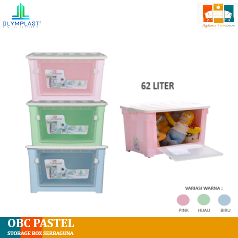 Jual Olymplast Box Container| Kotak Penyimpanan Serbaguna OBC Pastel ...