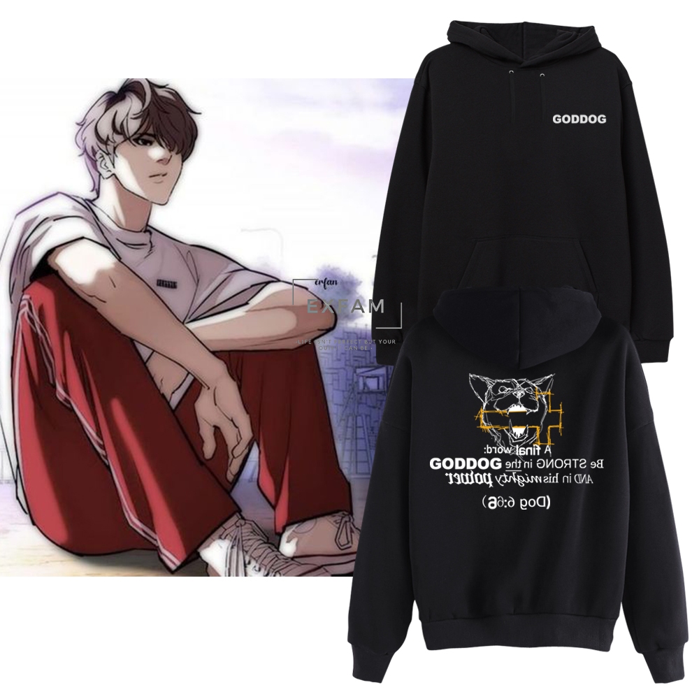 Jual Jaket Hoodie Goddog Seong Yohan Goddog Crew Lookism Outfits Komik ...