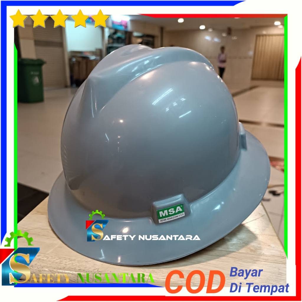Jual Helm Safety MSA Fullbrim Original USA Fastrack Abu-abu - Safety ...