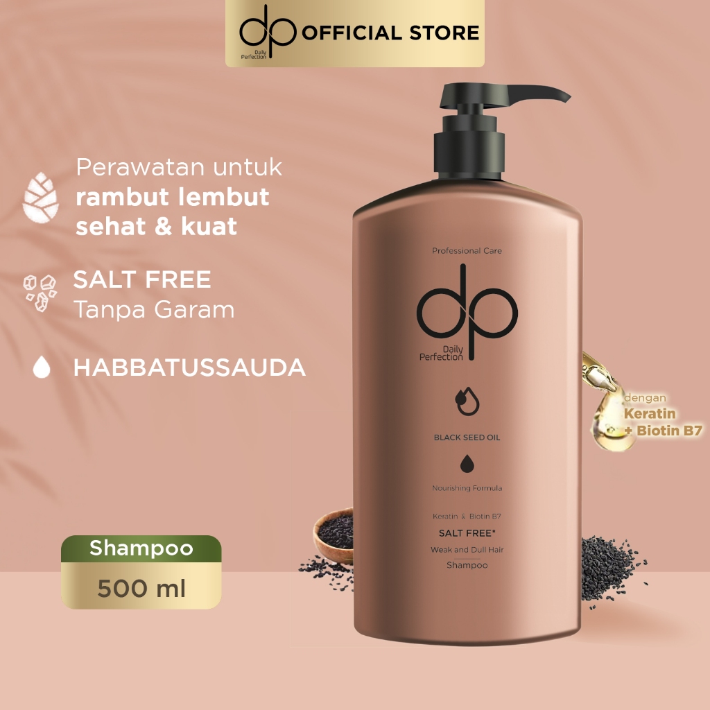 Jual DP Daily Perfection Shampoo Habbatussauda Nourishing Formula 500 ml - Salt Free Shampo ...