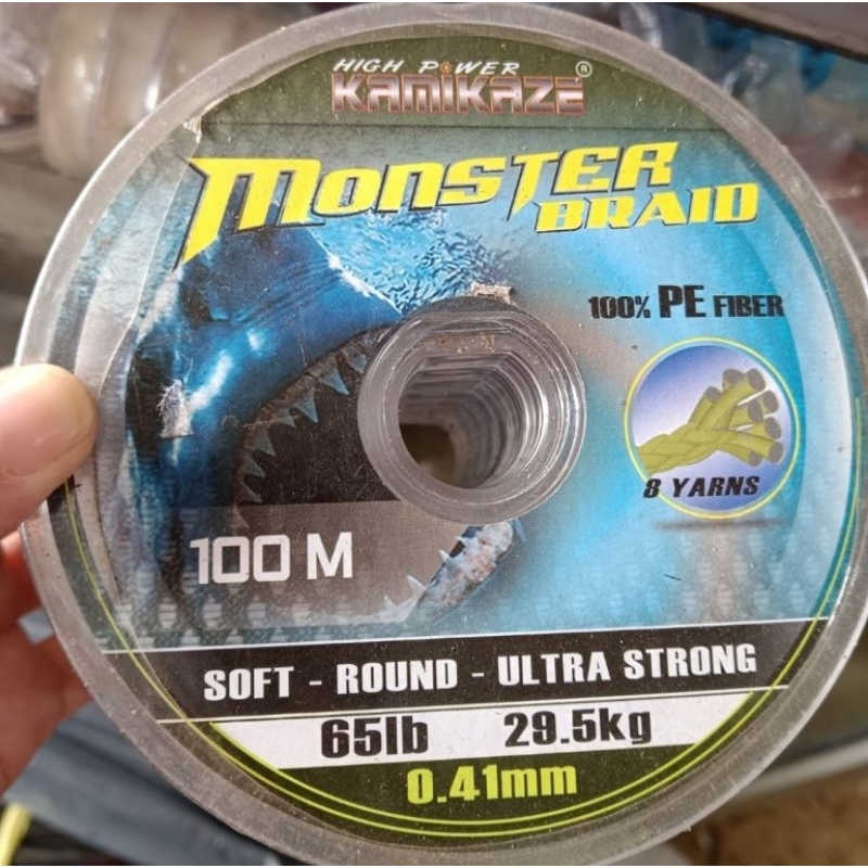 Jual Senar PE Kamikaze Monster Braid wrn hitam Kuat cocok utk di Laut ...