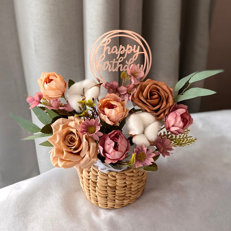 Jual Bunga Hias kado ulang tahun tema AUTUM (Blooming Box) | Shopee ...