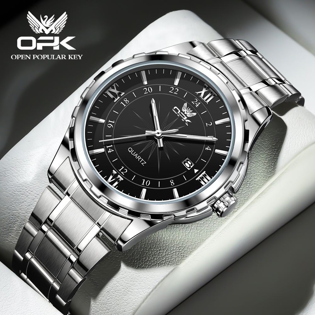 Jual OPK Jam Tangan Pria Anti Air Original Cowok Terbaru Mewah Hitam ...