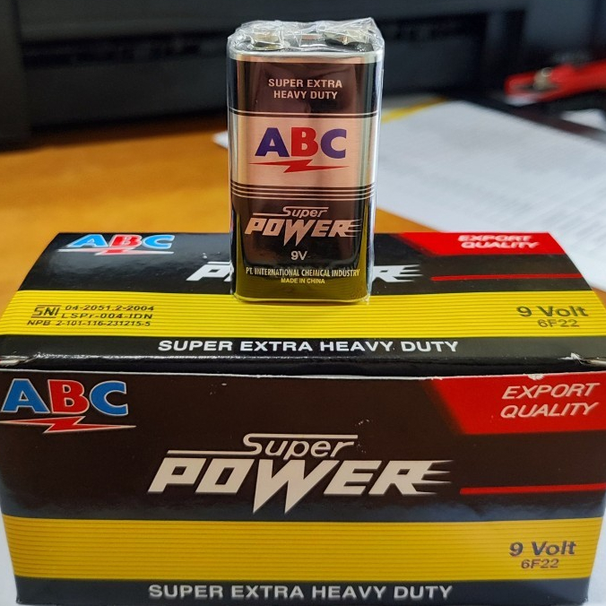 Jual Batre ABC 9V Super Power Hitam | Shopee Indonesia