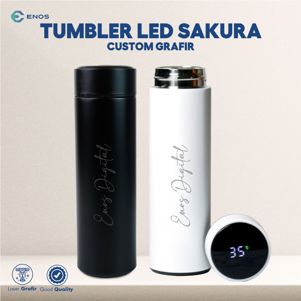 Jual Tumbler Custom Led Botol Minum Thumbler Custom Grafir Nama Smart ...