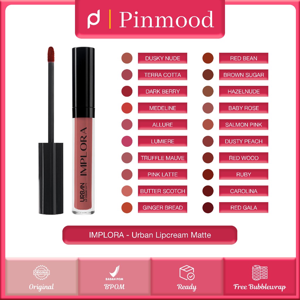 Jual IMPLORA - URBAN LIP CREAM MATTE ( 2.9 g ) - Lip Cream ...