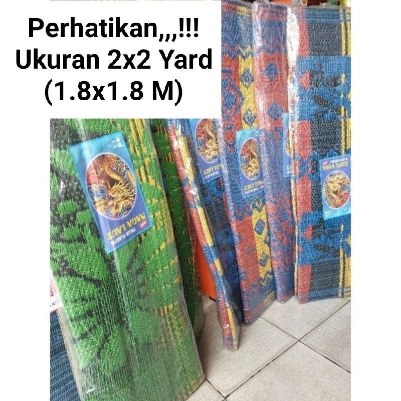 Jual tikar plastik tikar lantai biasa tikar anyam ukuran 2x2yard atau 1 ...