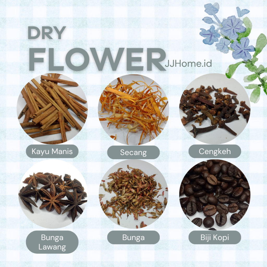 Jual dry flowers, Hiasan Bunga lilin scanted candle, 100% Natural ...