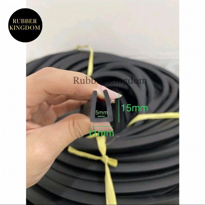 Jual KARET U JEPIT KACA LIS KACA 5mm KARET U PLAT 5 mm | Shopee Indonesia