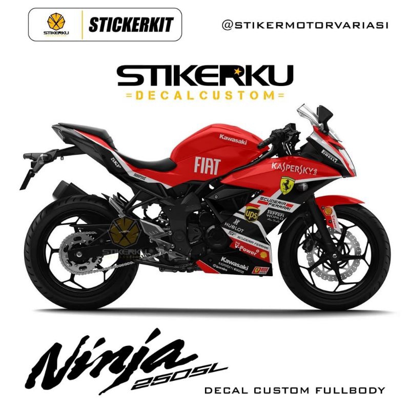 Jual DECAL NINJA MONO SL/STRIPING STIKER VARIASI FULL BODY MOTOR NINJA ...