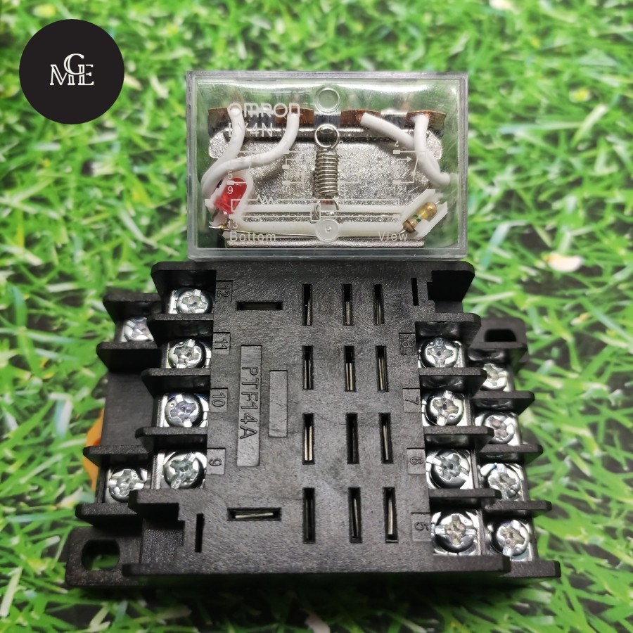 Jual Relay Omron LY4-N LY4N 14 Pin Kaki 220V 24DC 12VDC Socket PTF14A-E ...