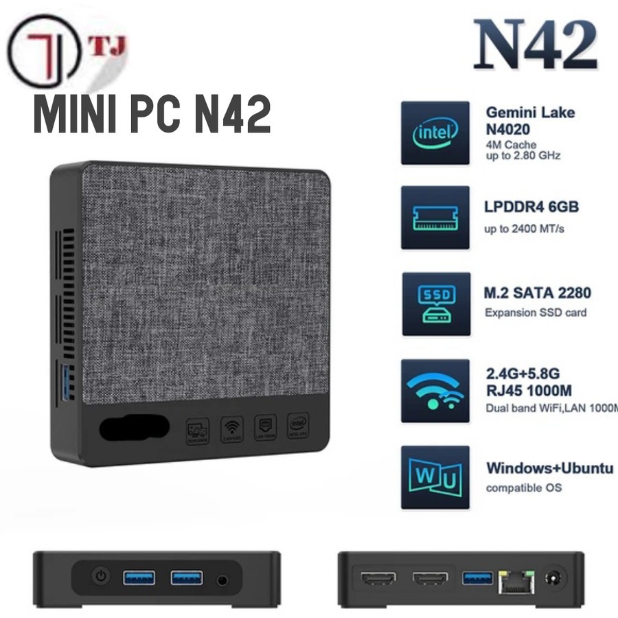 Jual Mini Pc N42 Intel Gemini Lake N4020 RAM 6GB & ROM 64GB Windows 11 ...