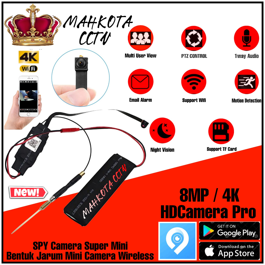 Jual Spy Camera CCTV Mini Wireless 1080P 4K Full HD P2P ORIGINAL - SPY ...