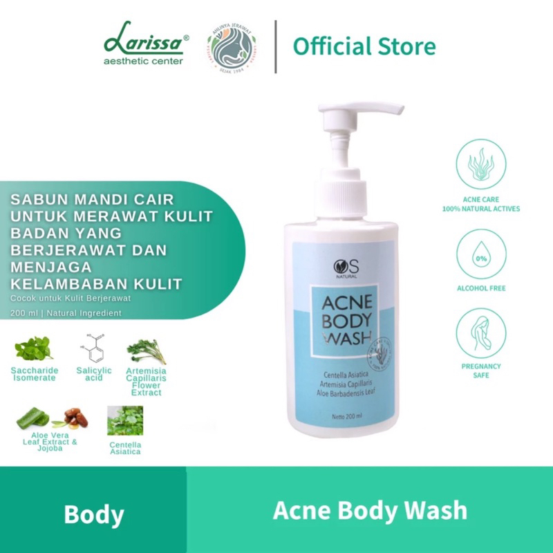 Jual Larissa Acne Body Wash - Sabun Mandi Untuk Jerawat | Shopee Indonesia