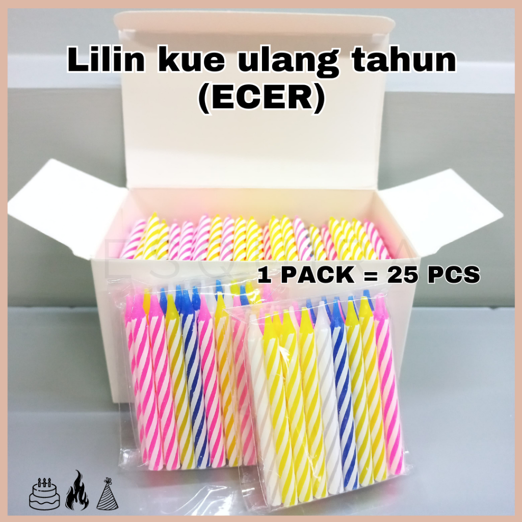 Jual (ECER) Lilin Kue Ulang Tahun Murah 25pcs / 288 | Shopee Indonesia