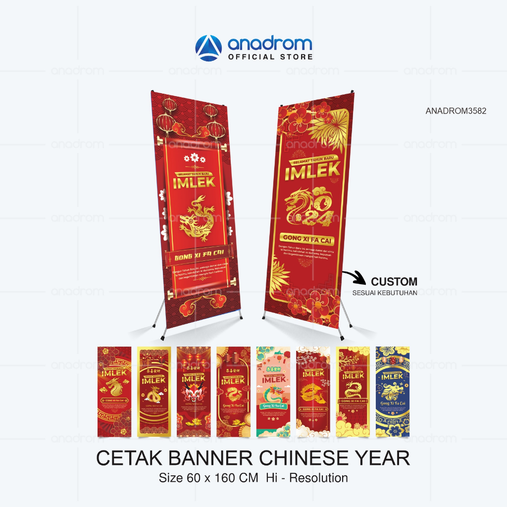 Jual Cetak Banner Imlek Chinese Year | Banner Imlek Custom | Size ...