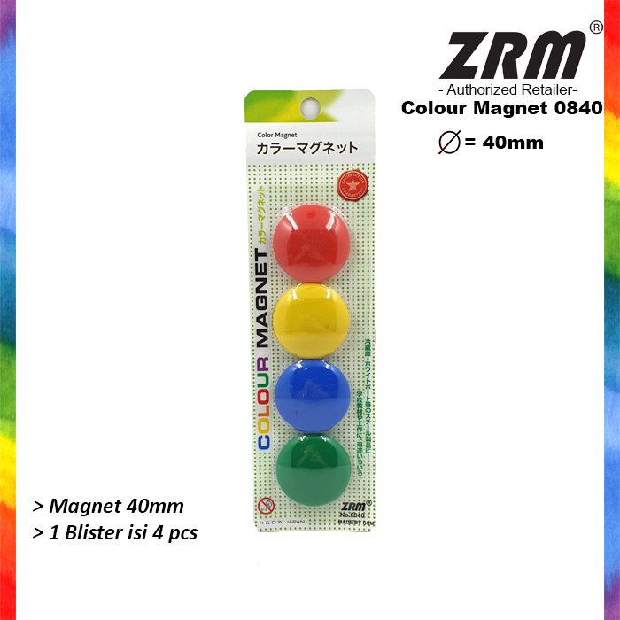 Jual ZRM 0840 Magnet Papan Tulis 40mm / Whiteboard Magnet 40mm | Shopee Indonesia