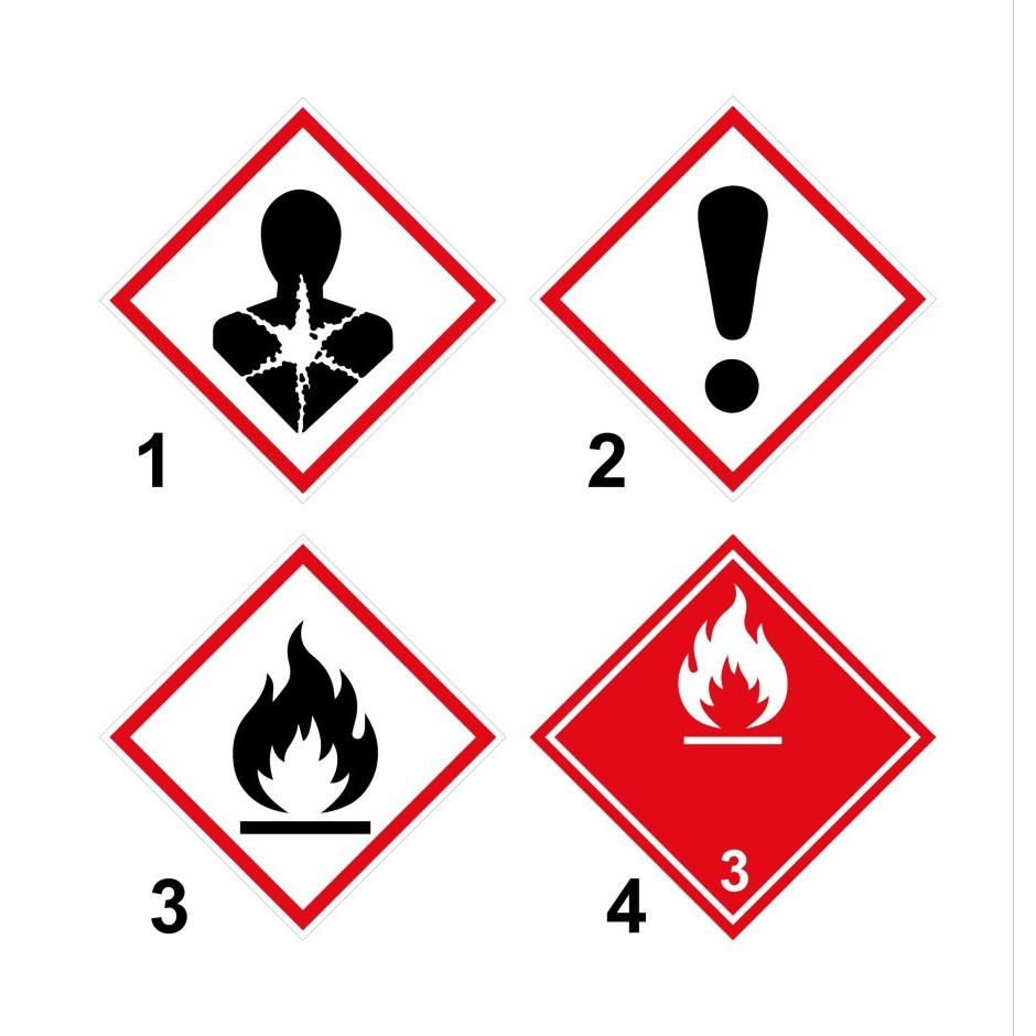 Jual SIGN STICKER SYMBOL LIMBAH 15 X 15 CM RAMBU K3 | Shopee Indonesia