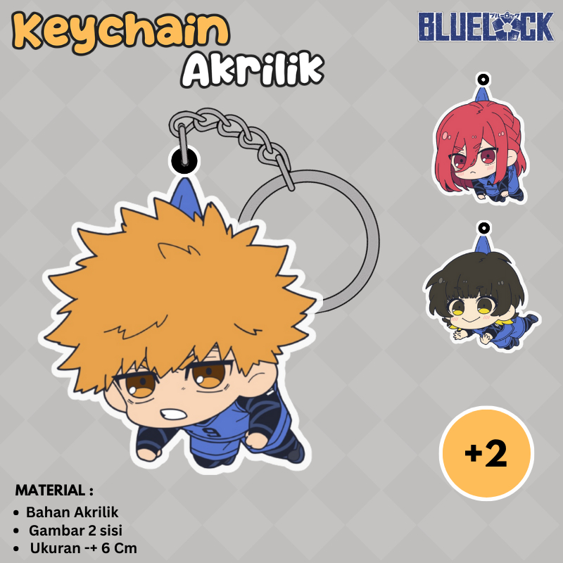 Jual [Blue Lock] Keychain & strap hp full akrilik versi Rensuke ...