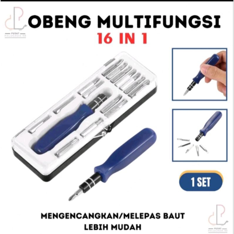 Jual OBENG SET MINI 16 IN 1 SERBAGUNA / OBENG MAGNET | Shopee Indonesia
