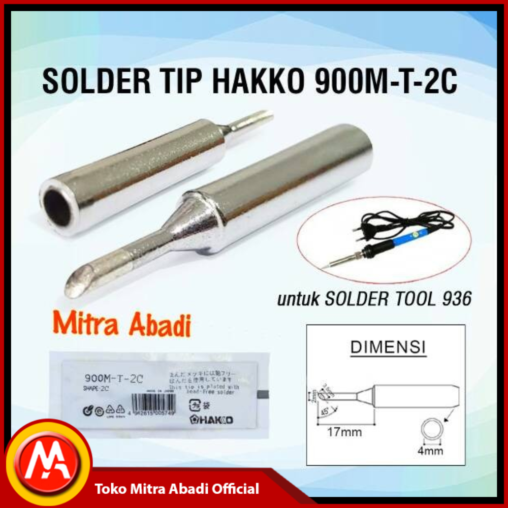 Jual Mata Solder/Solder Tip Hakko 900M-T-2C for Solder Tool 936 | Shopee Indonesia