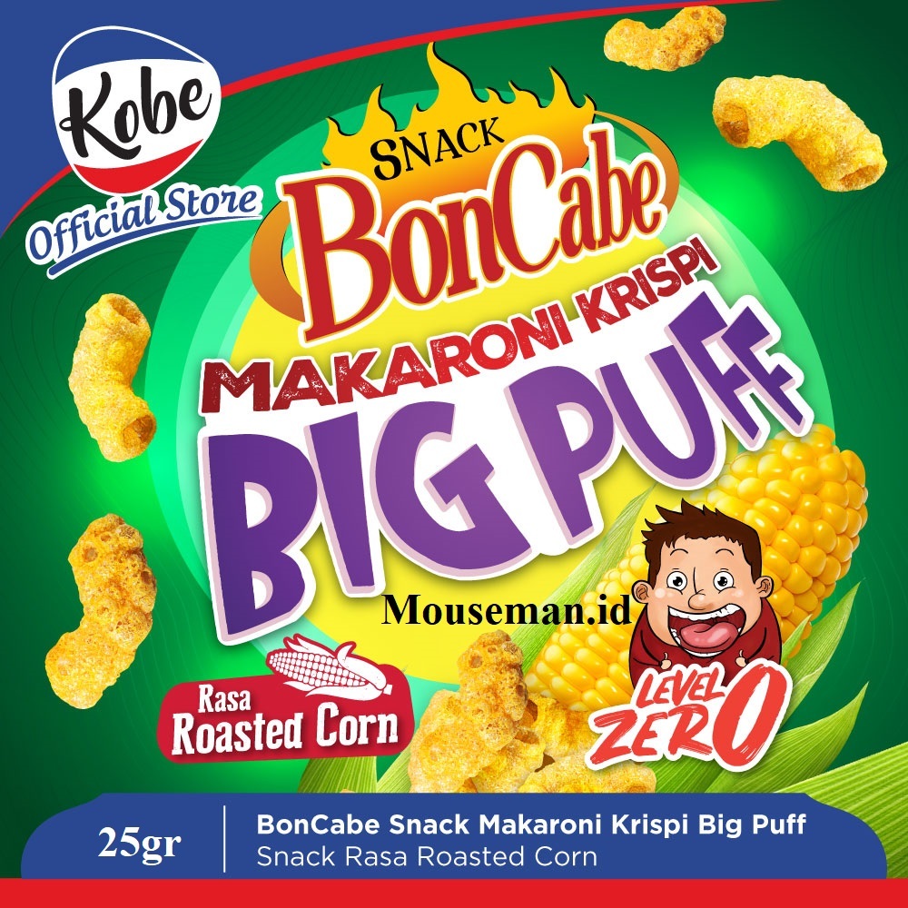 Jual Kobe Snack Boncabe Makaroni Krispi BIG PUFF Rasa Roasted Corn ...