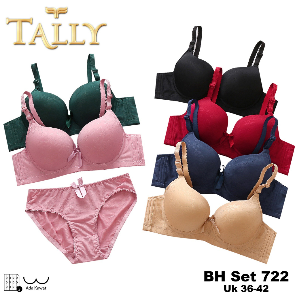 Jual (Set Bra) Bh Bra Set Tally 722 Cup B (36-42) Kait 3 Tekstur Motif ...