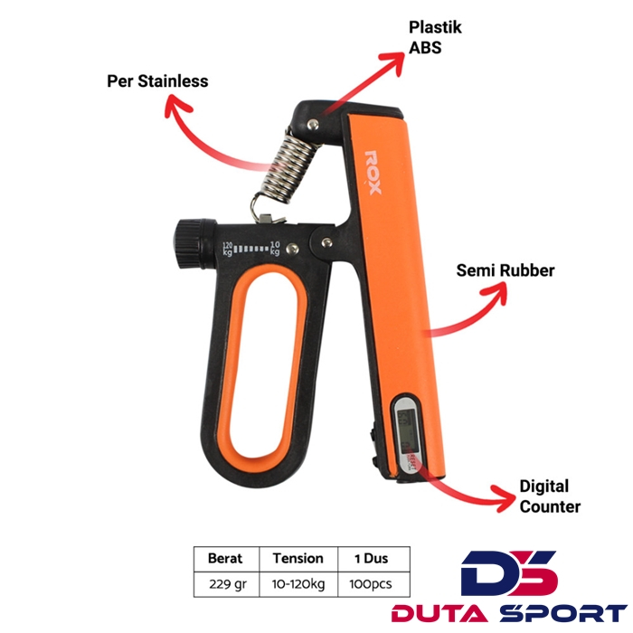 Jual Hand Grip Adjustable Digital Alat Olahraga Tangan ROX RXF-336 ...