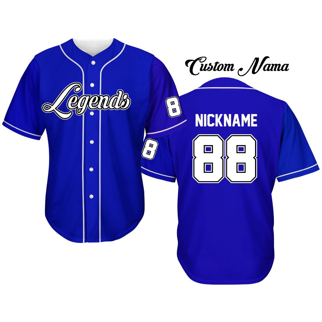 Jual Jersey Baseball pria dan wanita bisa custom nama nomor dan team ...