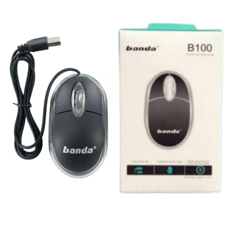 Jual Mouse Banda B100 Kabel USB | Shopee Indonesia