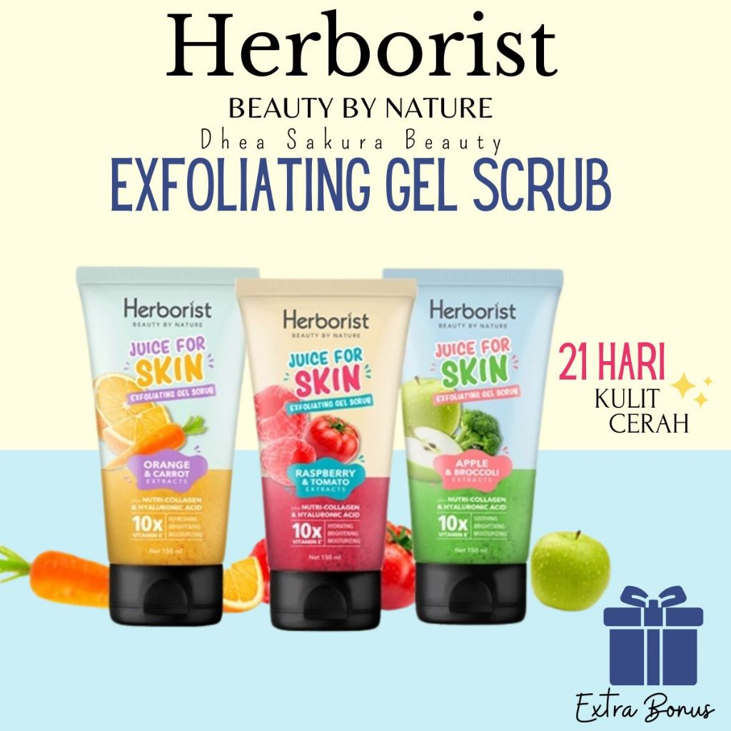 Jual Herborist Juice For Skin Exfoliating Gel Scrub - 150ml Mengangkat Sel Kulit Mati ...