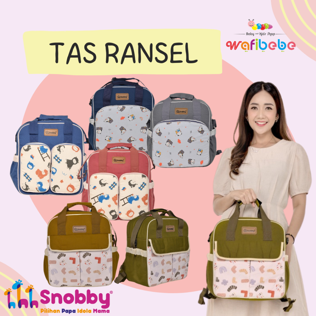 Jual SNOBBY TAS BAYI RANSEL SAKU MOTIF CRIA JOLLY BEARLY EMILY SERIES ...
