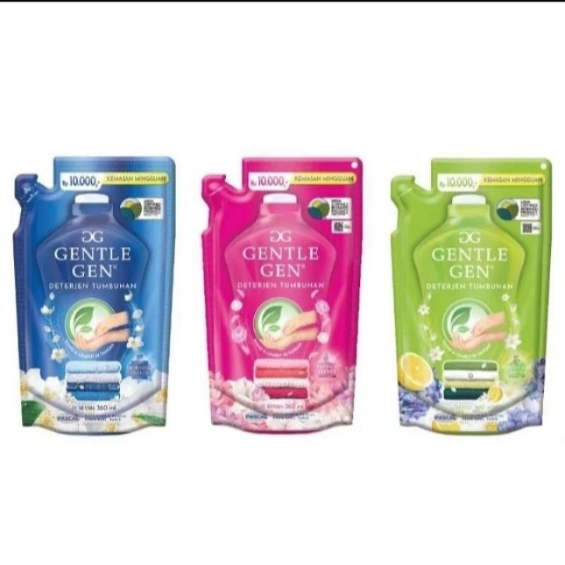 Jual GENTLE GEN POUCH DETERGEN TUMBUHAN /GENTLE GEN KEMASAN MINGGUAN ...
