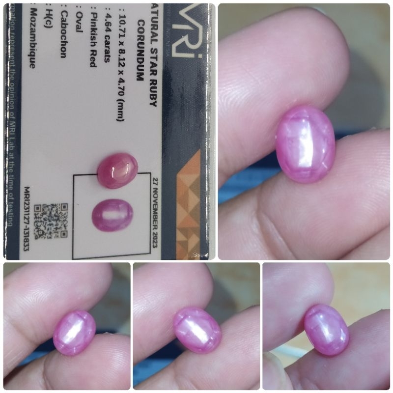 Jual Natural Ruby star Mozambique Afrika Tajam 4,6ct plus memo MRI | Shopee Indonesia