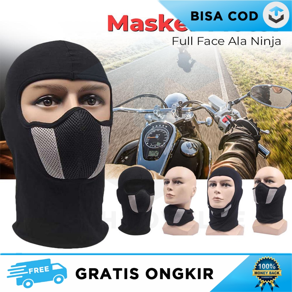 Jual MASKER BUFF NINJA PELINDUNG WAJAH TEBAL 4 IN 1 PRIA HEROBIKER ...