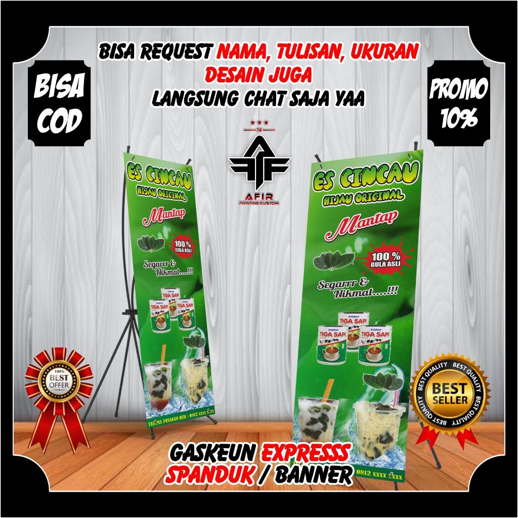 Jual Spanduk Banner Backdrop ES CINCAU HIJAU ORIGINAL Banner Minuman ES ...