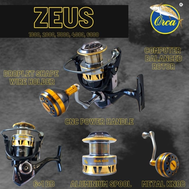 Jual Reel Spinning Orca Zeus 1000 | Shopee Indonesia