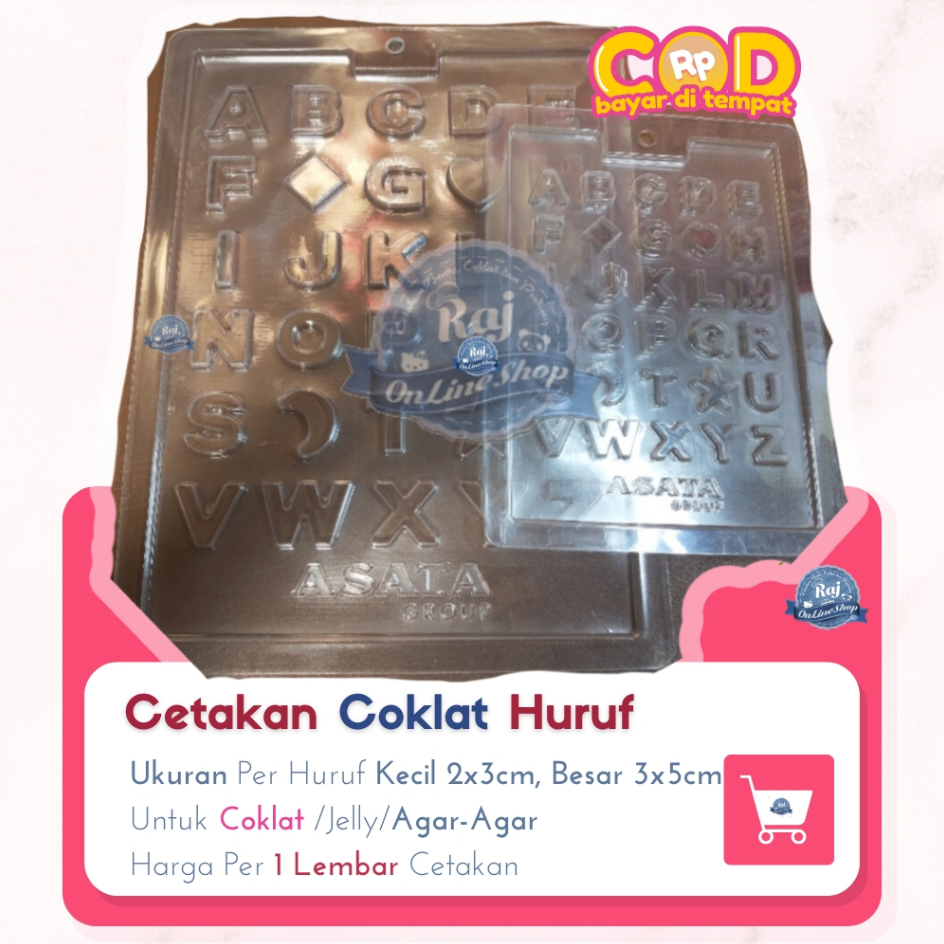 Jual Cetakan Coklat abjad huruf a - z Pudding Bentuk Puding jelly art ...