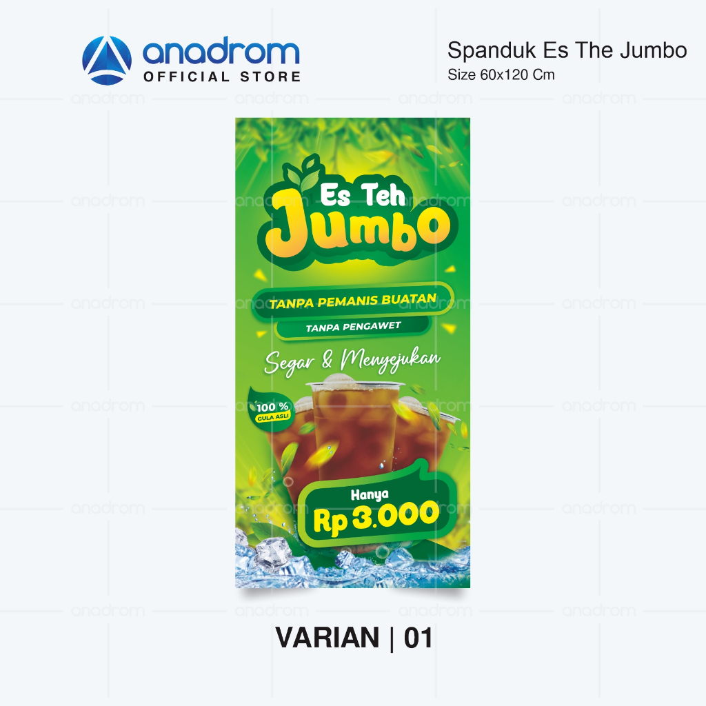 Jual Spanduk Es Teh Jumbo Custom | Banner Es TeH Jumbo Murah | Size ...
