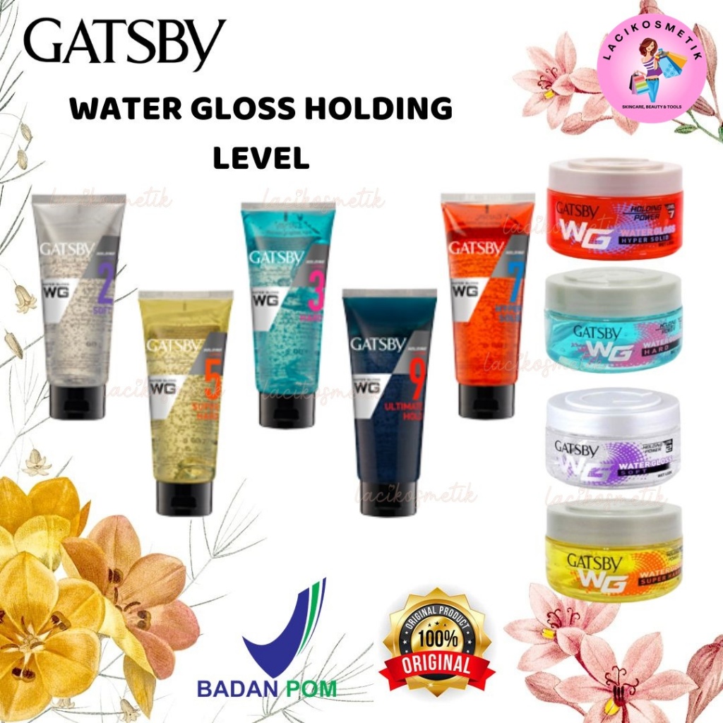 Jual LACIKOSME GATSBY WATER GLOSS HOLDING LEVEL - MINYAK RAMBUT HAIR ...