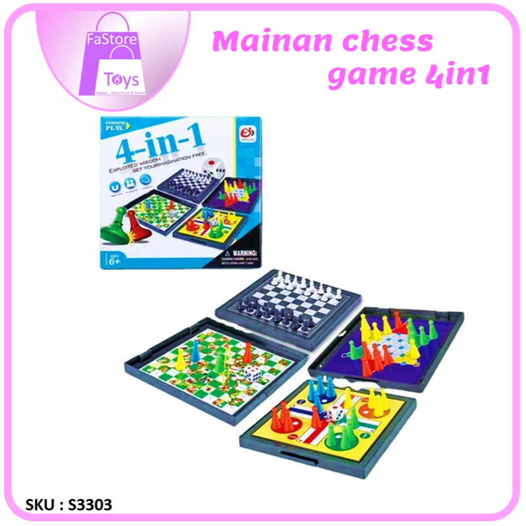 Jual FaStore - Mainan Board Game Ular Tangga Magnet Magnetic 4 in 1 ...