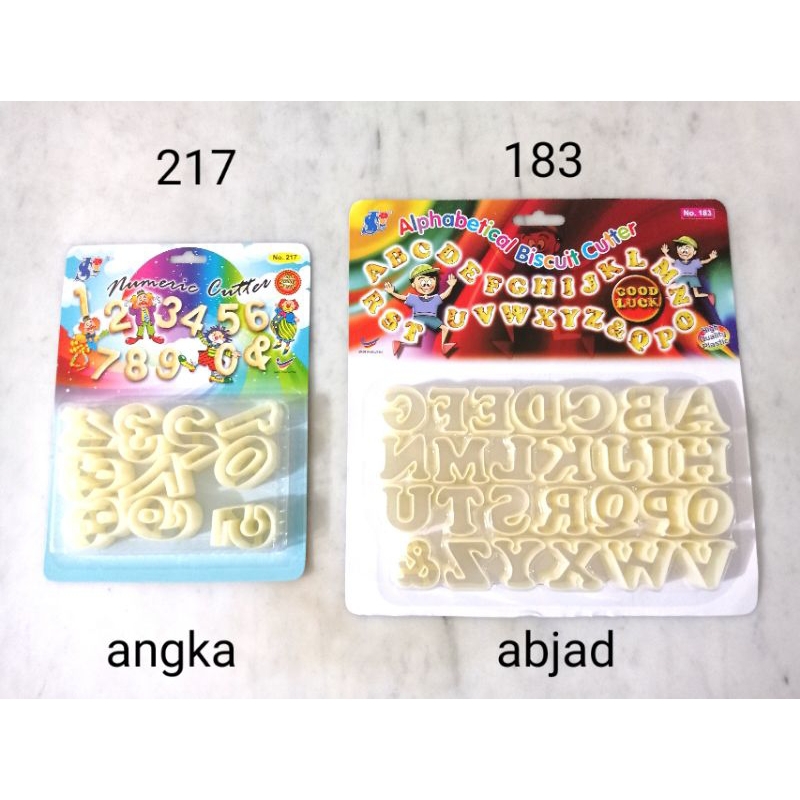 Jual cetakan angka / numeric cutter / cetakan huruf / alphabetical ...