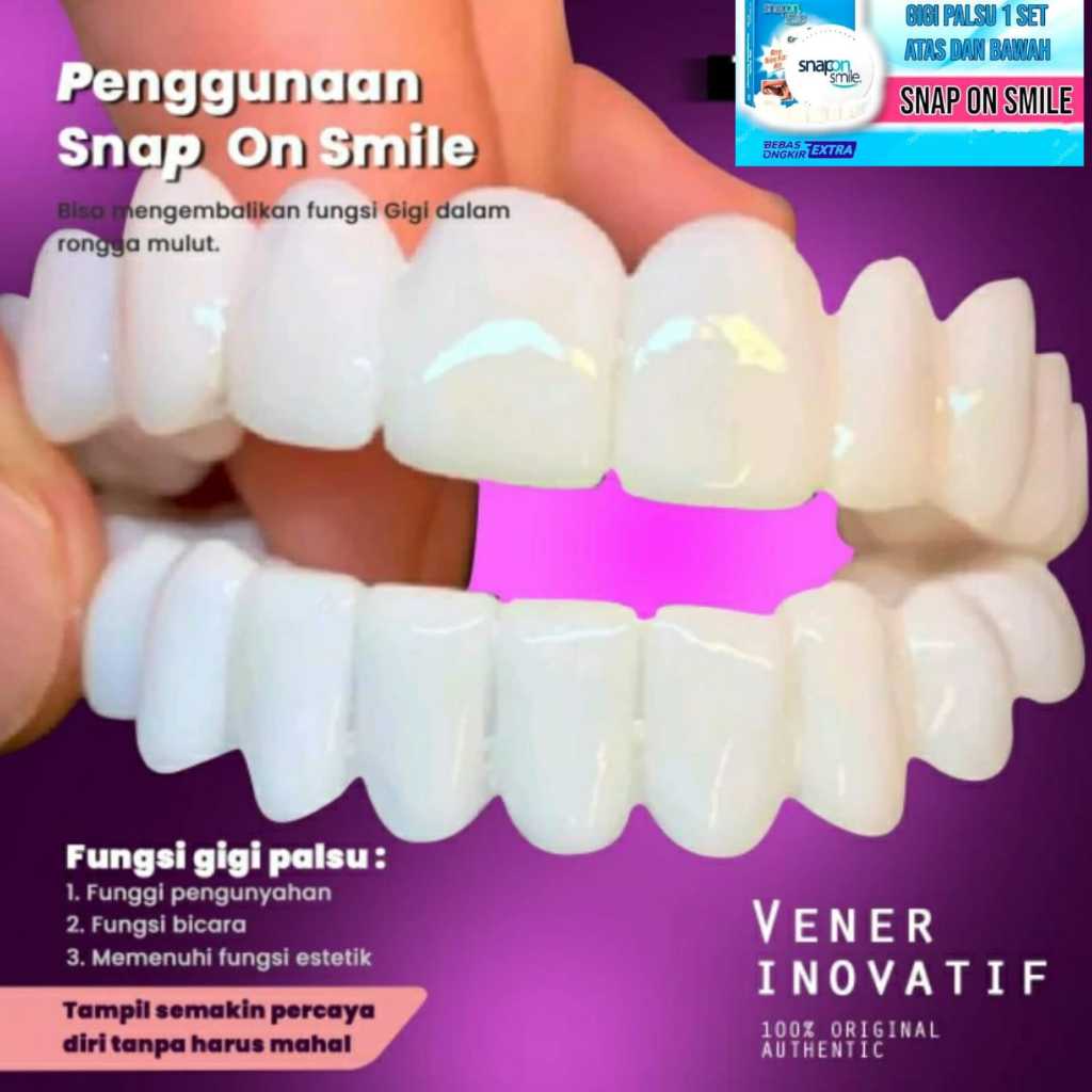 Jual Snap On Smile Venner Gigi Palsu 1 SET (ATAS & BAWAH) Gigi Palsu ...