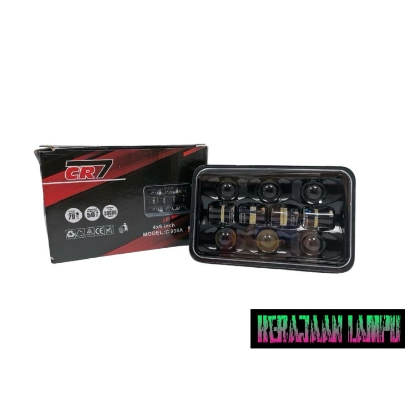 Jual LAMPU DEPAN LED KOTAK 4X6 INCH 10 LED GL PRO MAX RX KING HONDA WIN ...